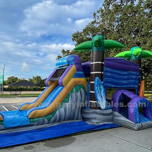 Commercial Coconut Tree Inflatable Water Slide kids Bouncy Castle ...