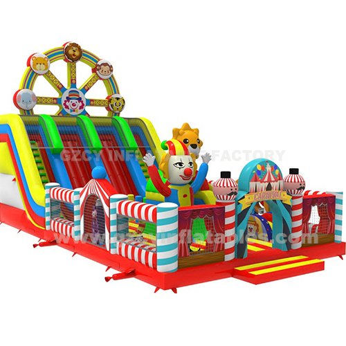 Inflatable Carnival Clown Circus Castle with Slides Children's ...