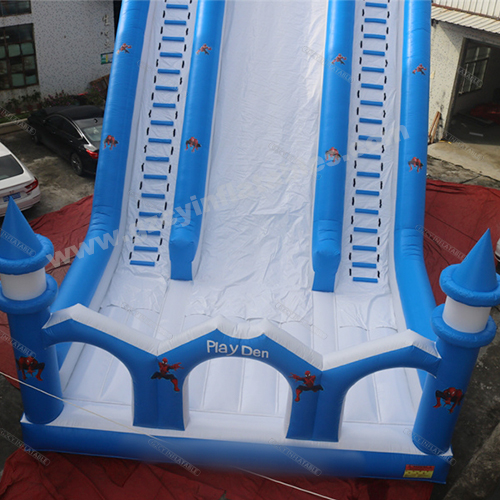 Commercial giant inflatable castle double dry slide, Spiderman ...