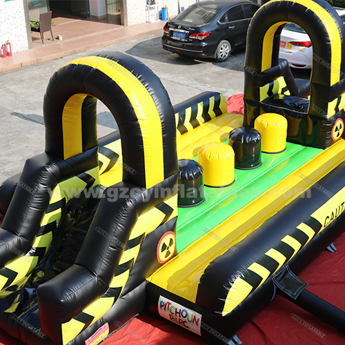 Giant Inflatable Obstacle, Inflatable Obstacle Course With Slide ...