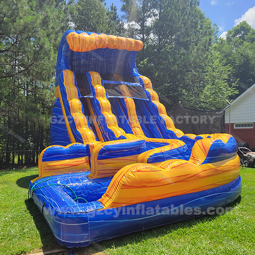 Dual Lane Melting Ice Inflatable Water Slide