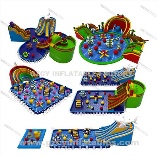 Inflatable Water Park Floating Island Aqua Park Obstacle Course