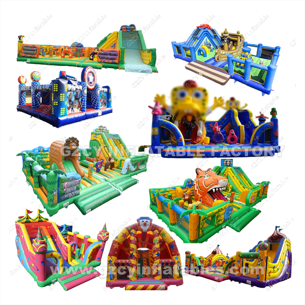 Customized Large Inflatable Amusement Park Animal Theme Fun City ...