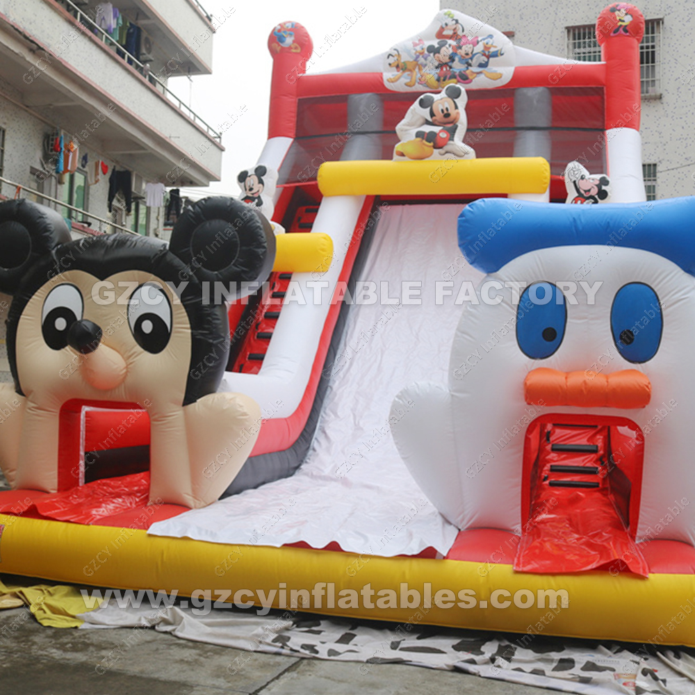 mickey mouse bounce house with slide，mickey mouse inflatable castle ...