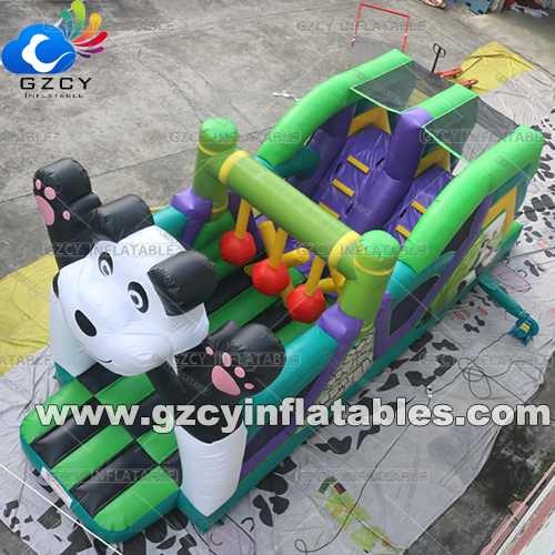 panda Bouncy Castle ,Kids Obstacle Course,Inflatable Obstacle Course ...