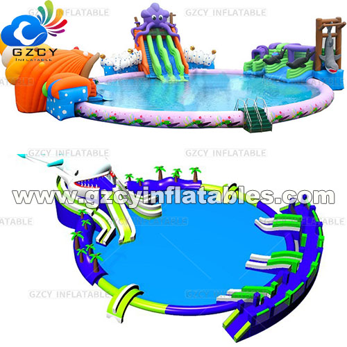 Customized Design Inflatable Pool Water Park,Ground Water Park