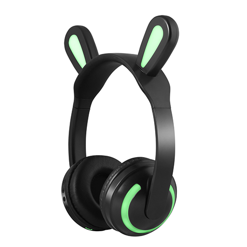 Rabbit ears bluetooth headset cute design led light,Cute design headphone