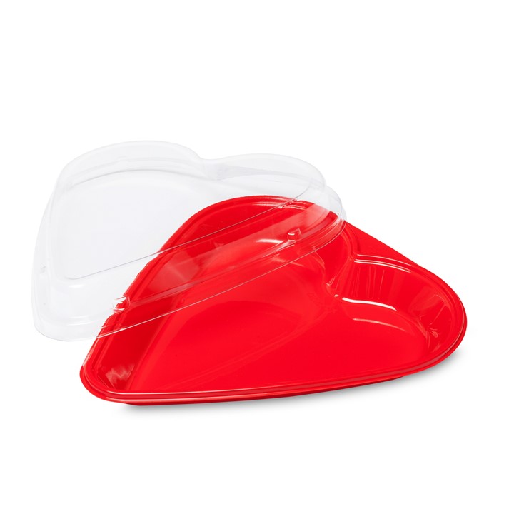 XG-1220 Heart-Shaped Red Plastic Disposable Sushi Container,Sushi Box