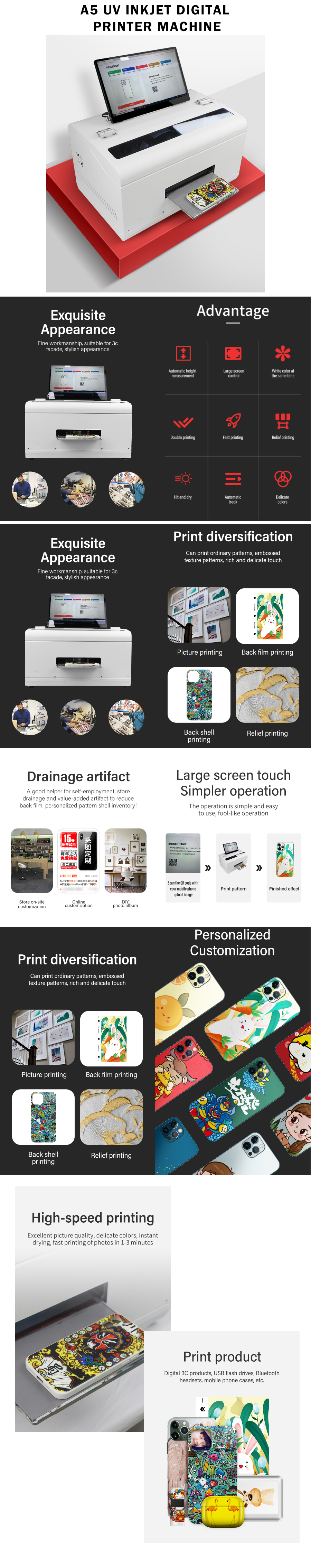 A5 UV Inkjet Digital Printer Machine,UV Printer