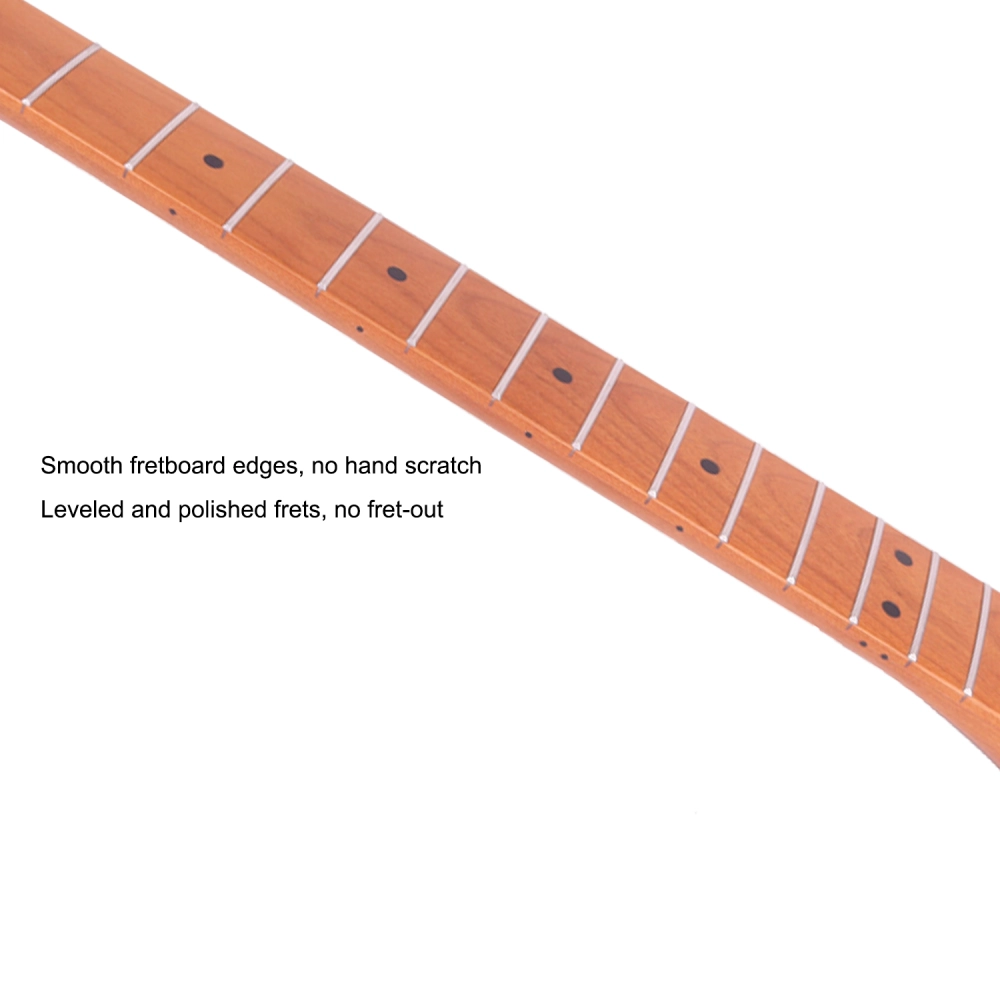 Stratocaster Guitar Neck Roasted Maple Neck 9.5" Radius 8 mm Holes 21 ...