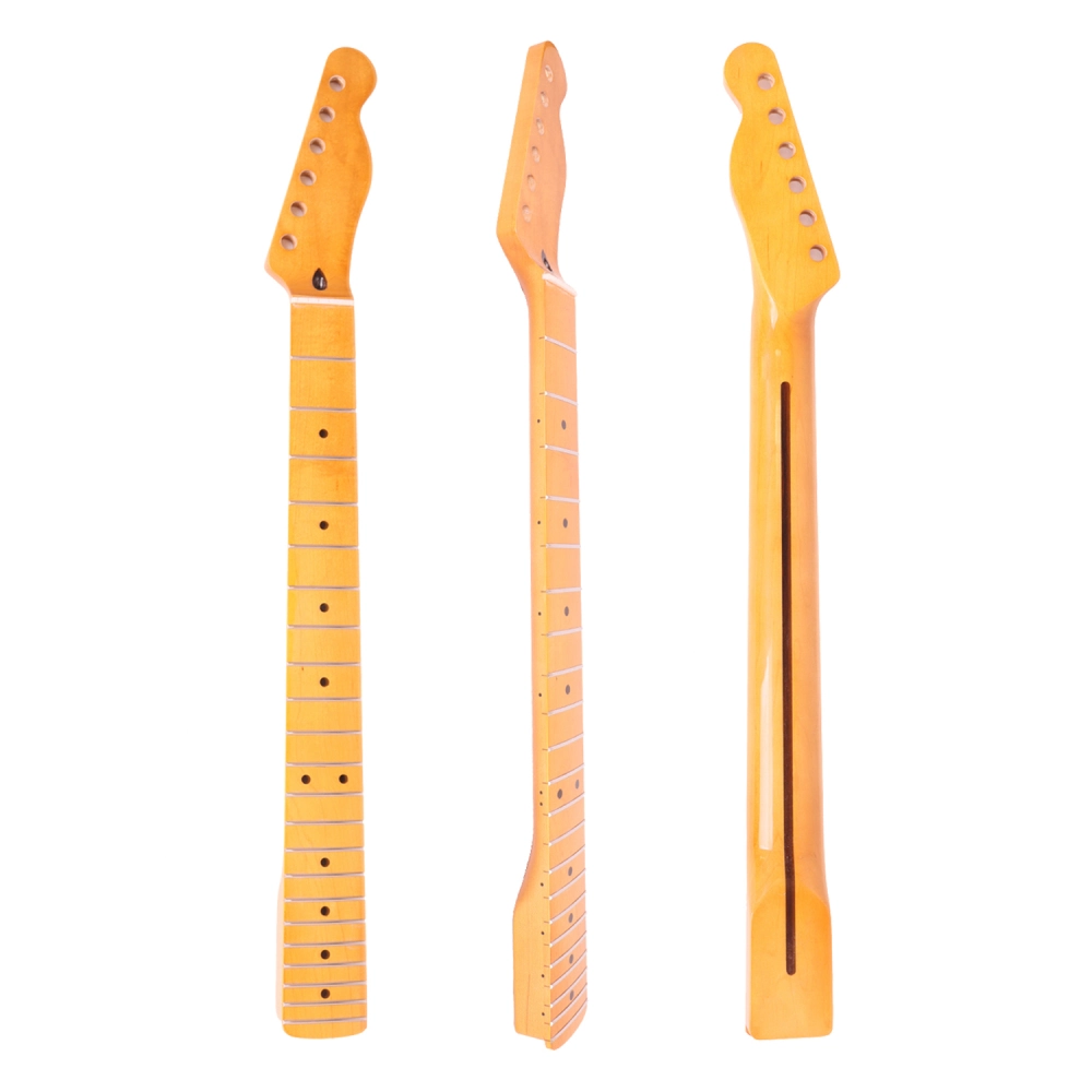 Telecaster Guitar Neck Hard Maple Neck 9.5" Radius 10 mm Holes 22 Frets ...