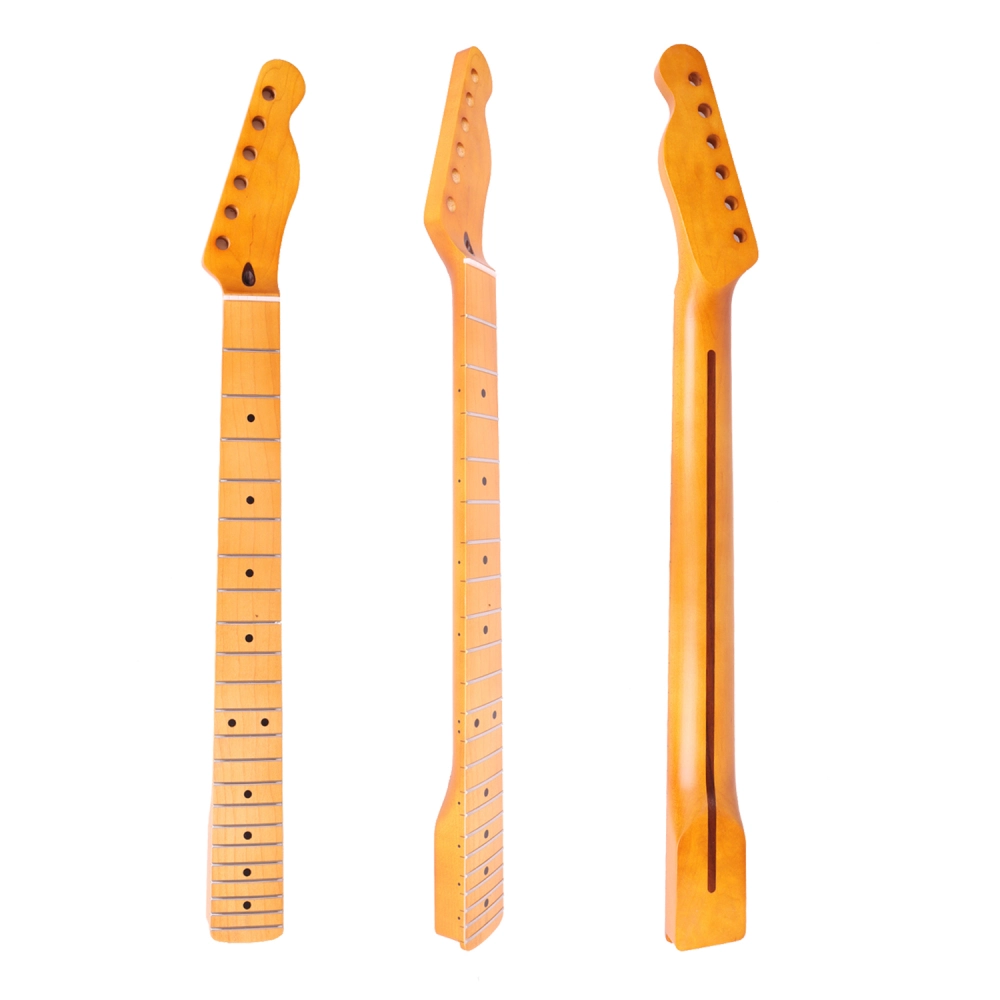 Telecaster Guitar Neck Maple Neck 12" Radius 10 mm Holes 22 Frets Satin ...