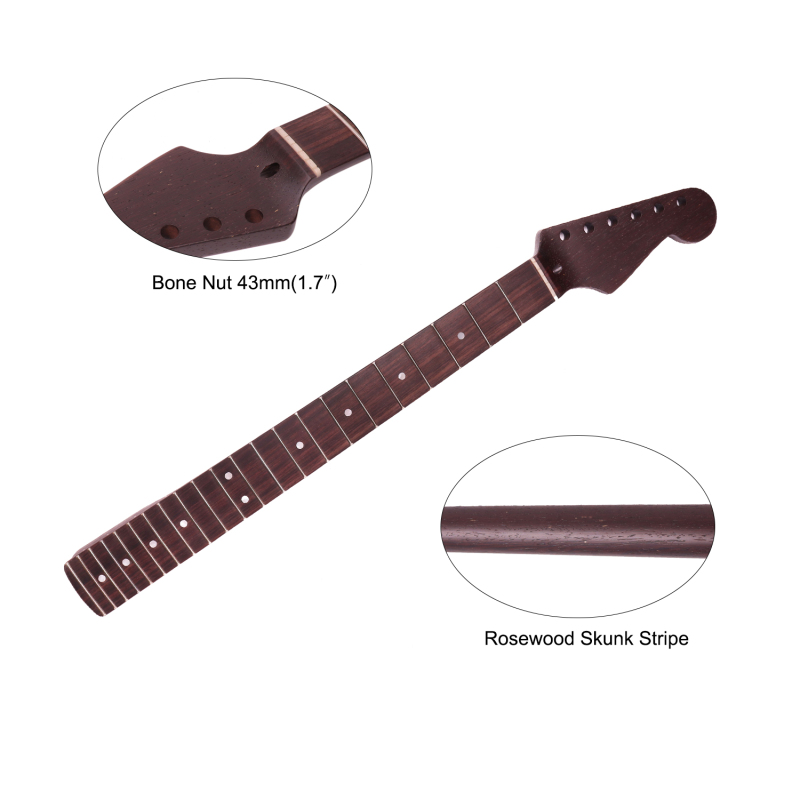 Premium Stratocaster Quarter Sawn Black Wenge Guitar Neck Rosewood ...