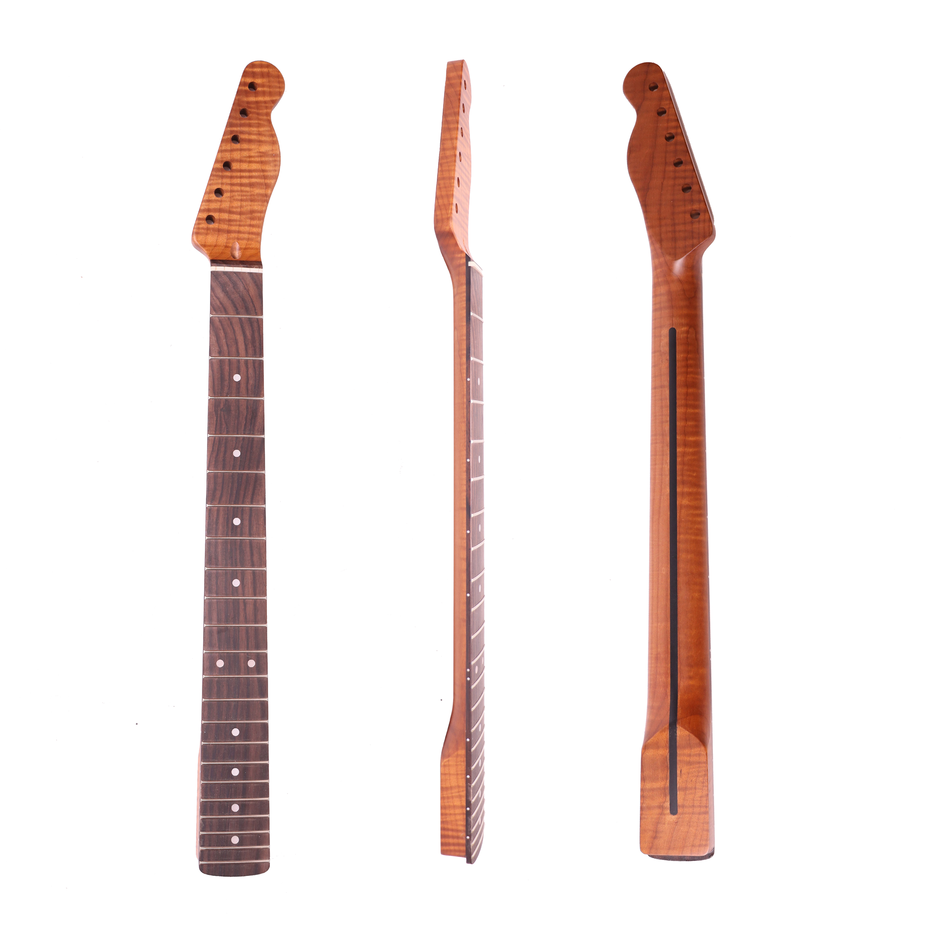 AAAAA Flame Maple Telecaster Guitar Neck Rosewood Fretboard Maple Neck ...