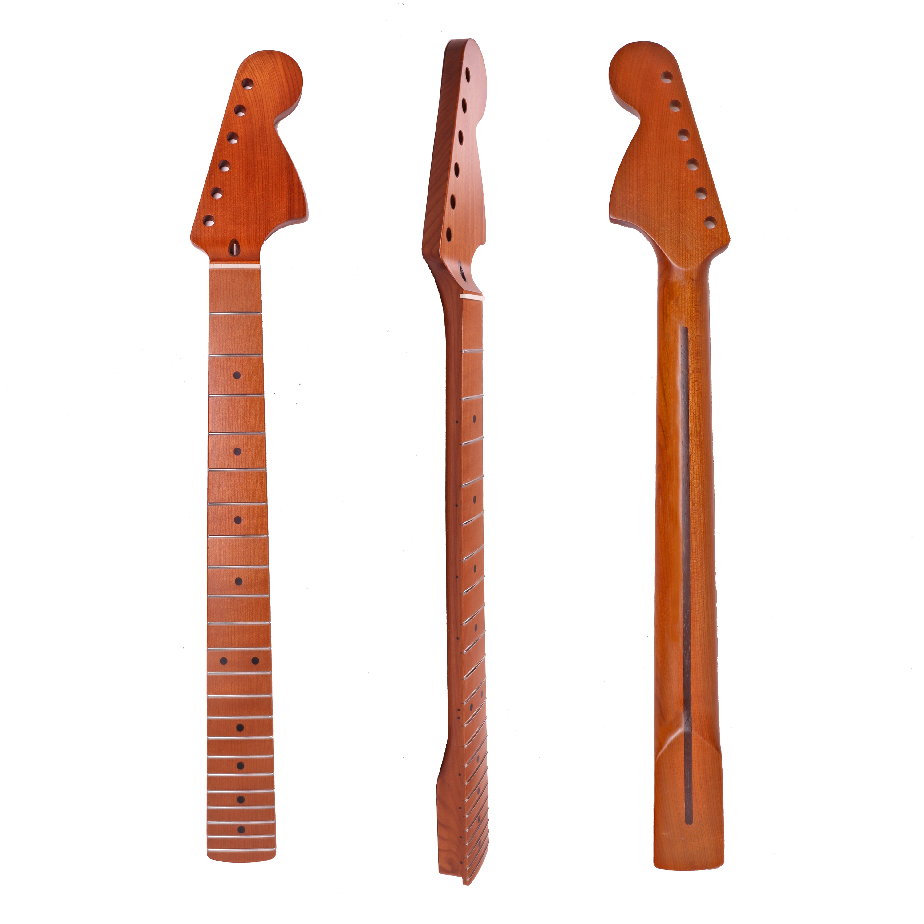 1970 Big Headstock Stratocaster Roasted Maple Neck 12" Radius 10 mm Holes 22 Frets Satin Finish