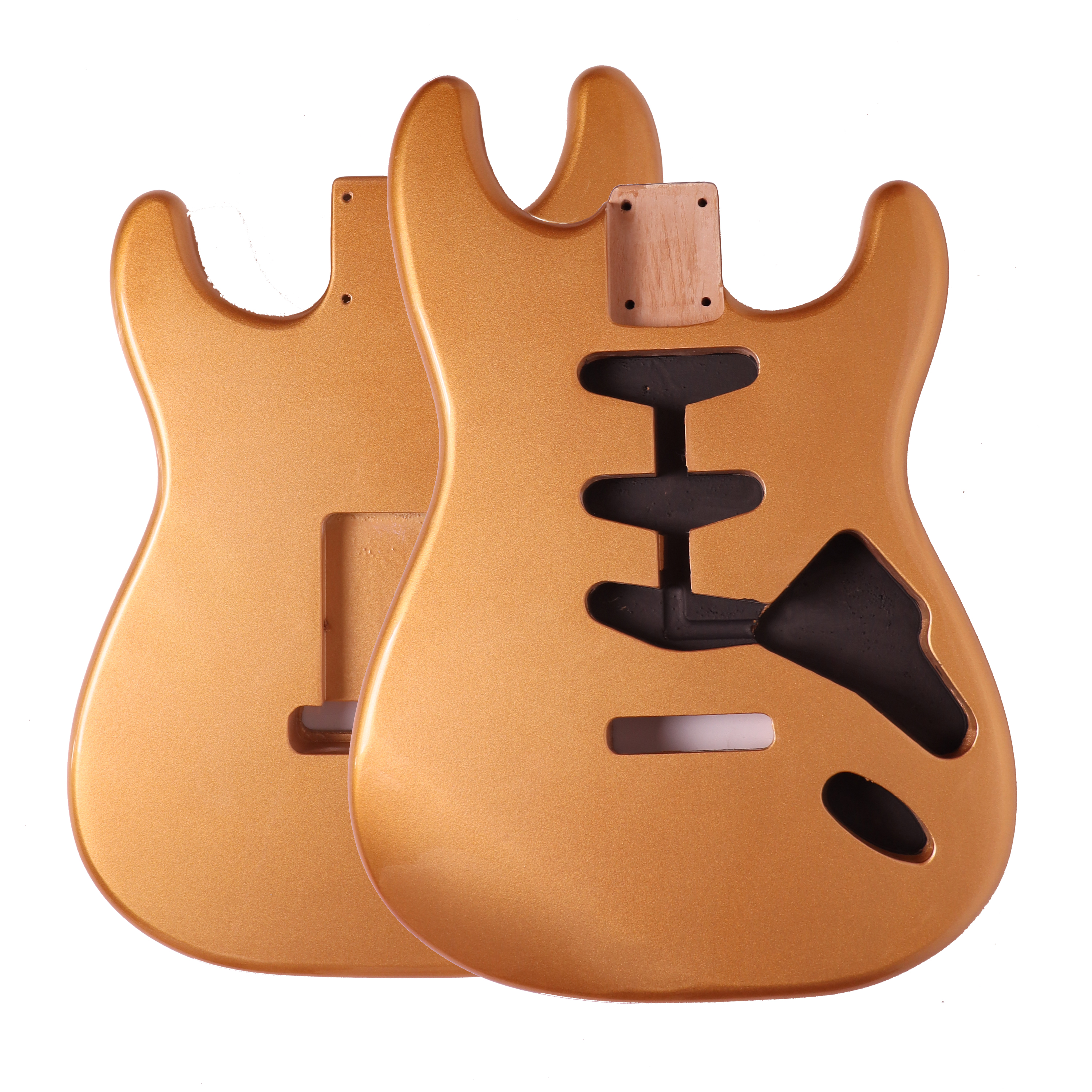 American Alder Electric Guitar Body Stratocaster SSS Shoreline Gold Color