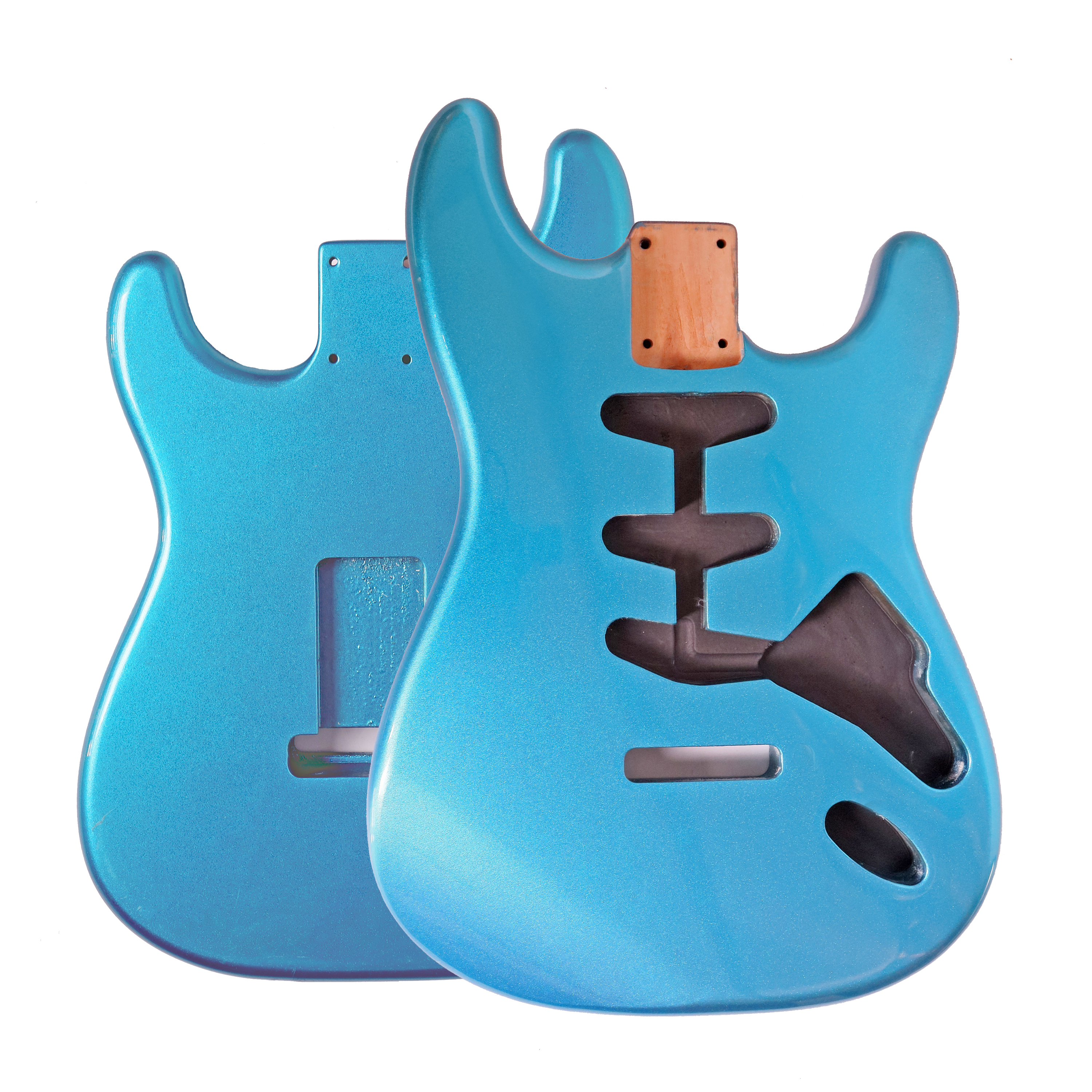 Roasted Poplar Electric Guitar Body Stratocaster SSS Lake Placid Blue Color