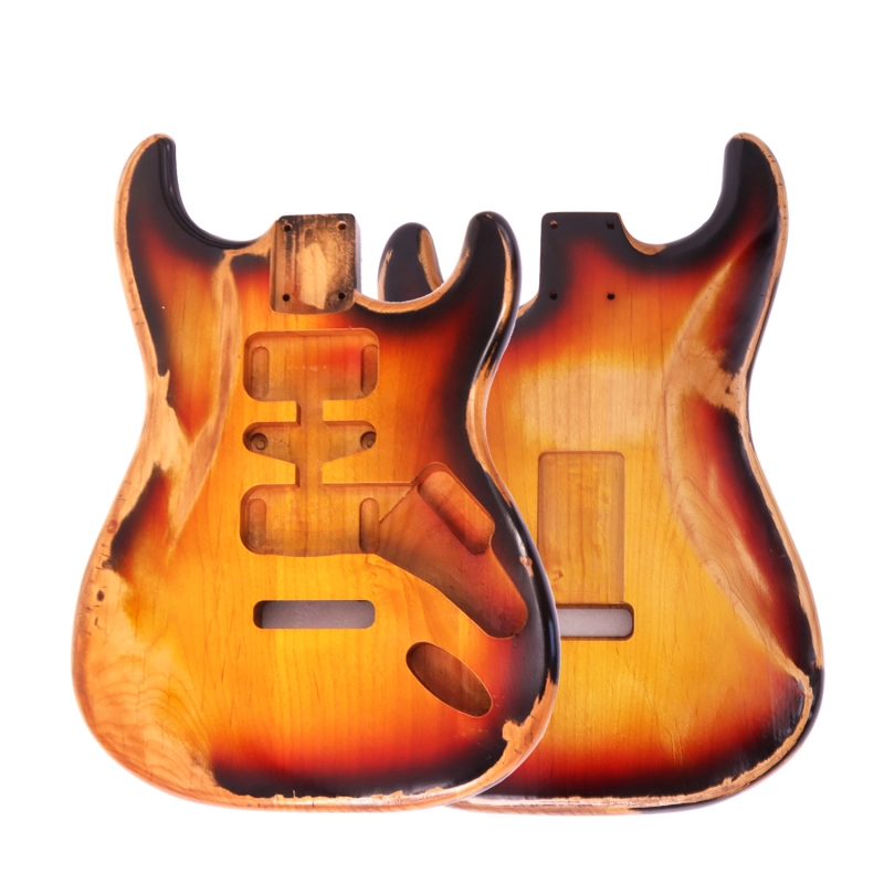 Premium Electric Guitar DIY Kit Relic Finish Alder Body Maple Neck ...