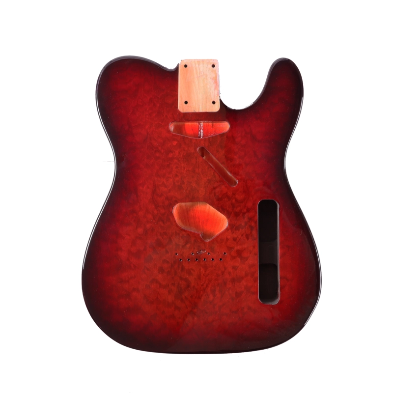 Special Wood Veneer Electric Guitar Body Telecaster SS Ash Wood Red
