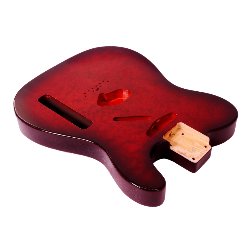 Special Wood Veneer Electric Guitar Body Telecaster SS Ash Wood Red