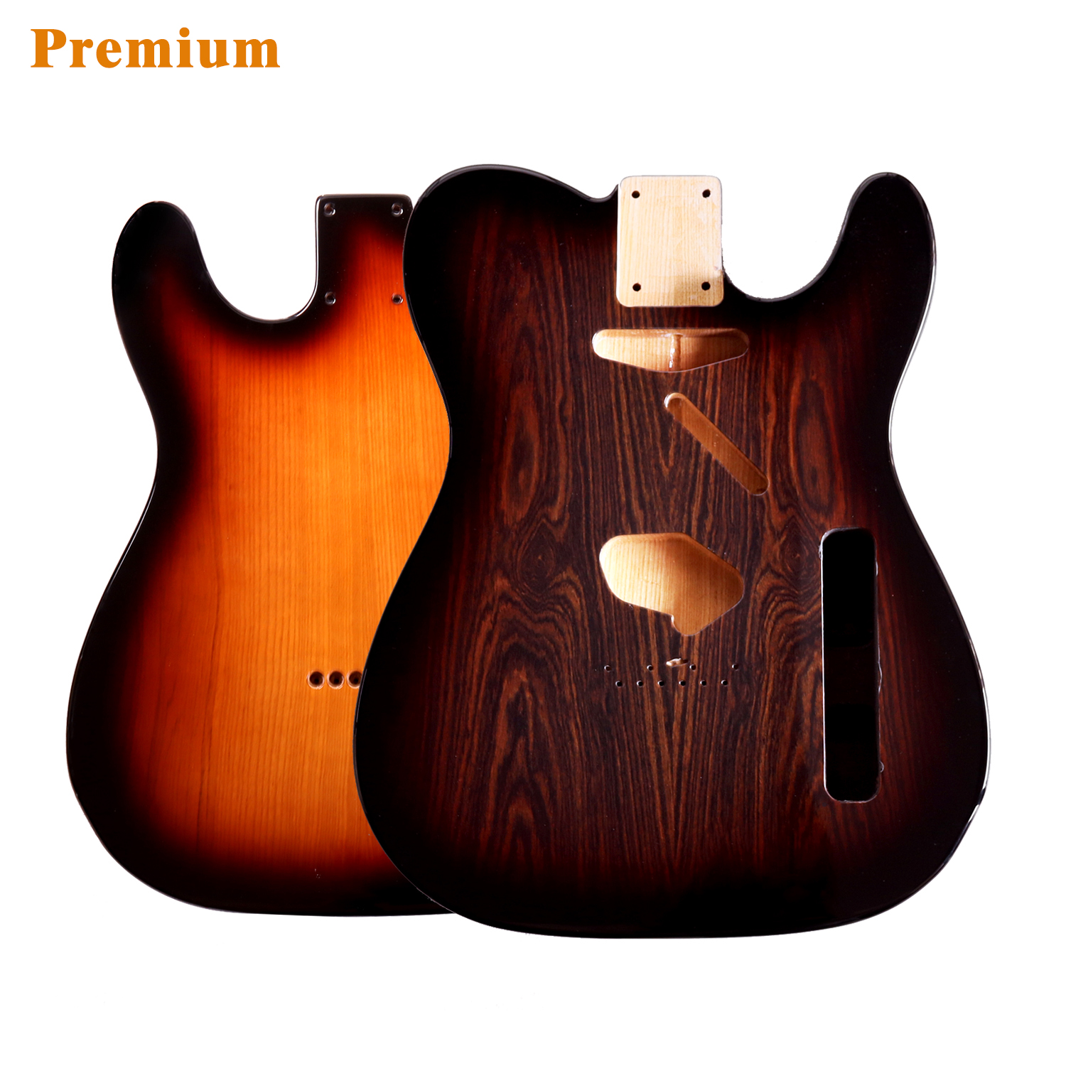 Special Wood Veneer Electric Guitar Body Telecaster SS Ash Wood Brown