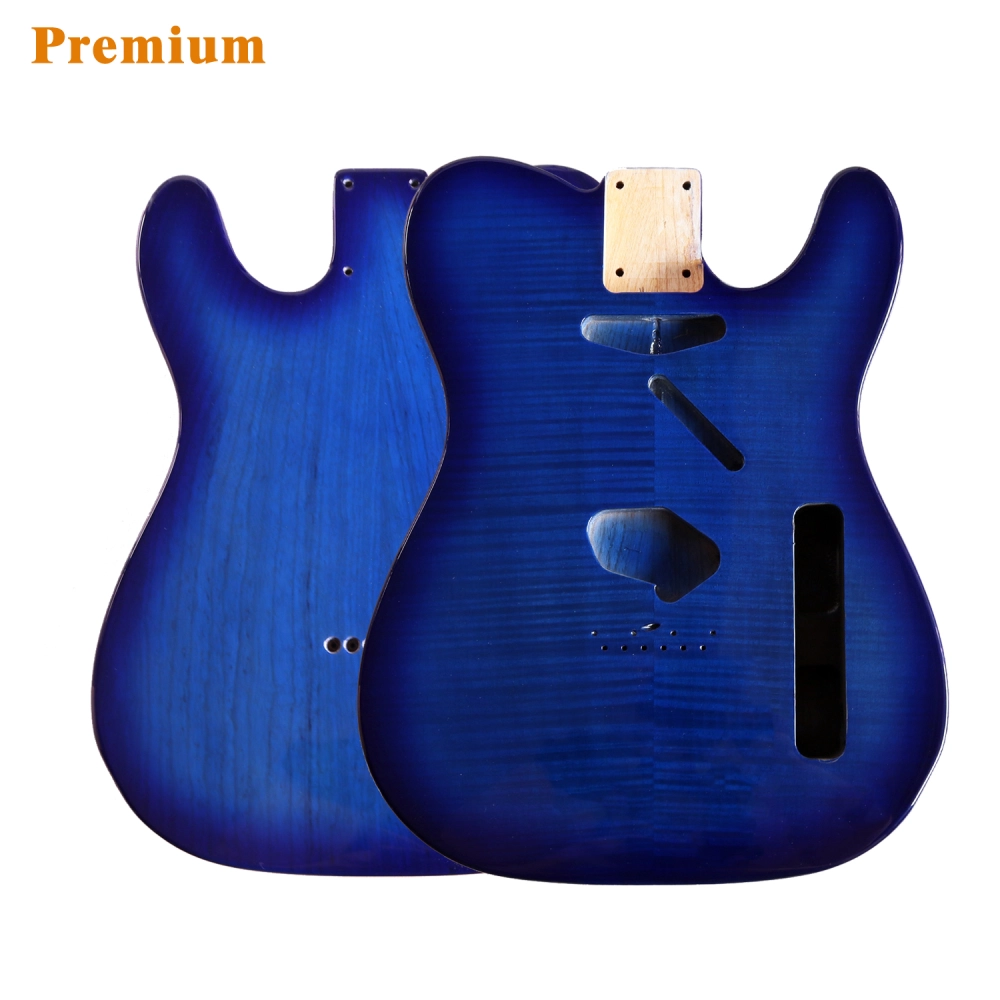 Special Wood Veneer Electric Guitar Body Telecaster SS Ash Wood Blue