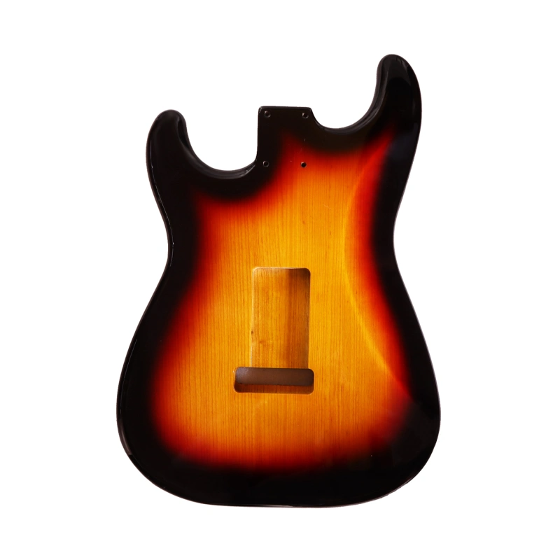 Flame Maple Solid Top Electric Guitar Body Stratocaster SSS Ash Wood ...
