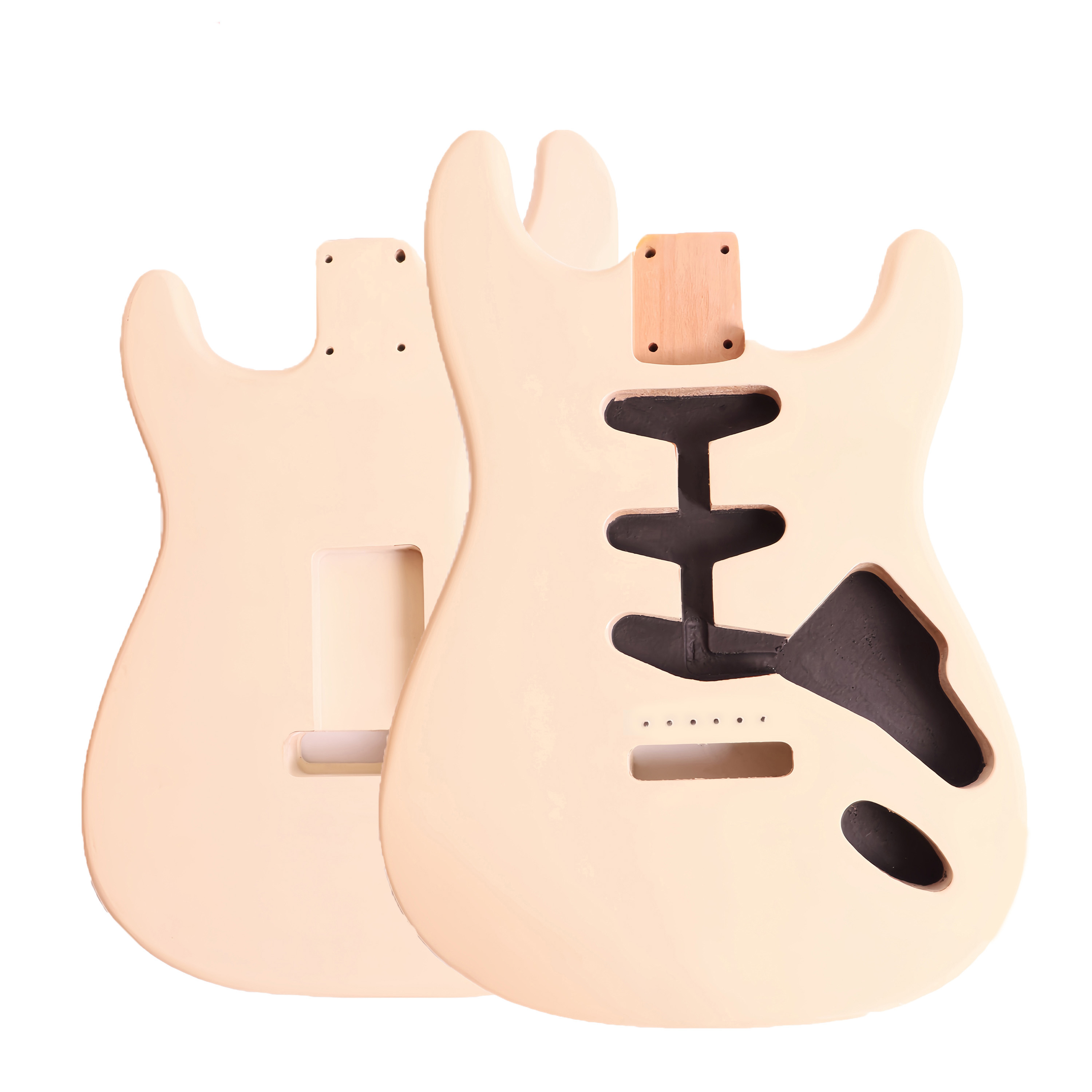 Roasted Poplar Electric Guitar Body Stratocaster SSS Cream Color