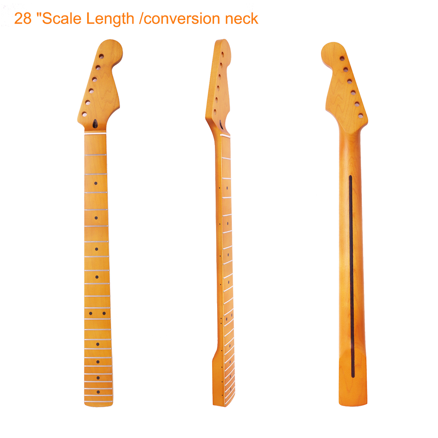 【Conversion】Baritone Neck 28" Scale Length Stratocaster Guitar Neck ...