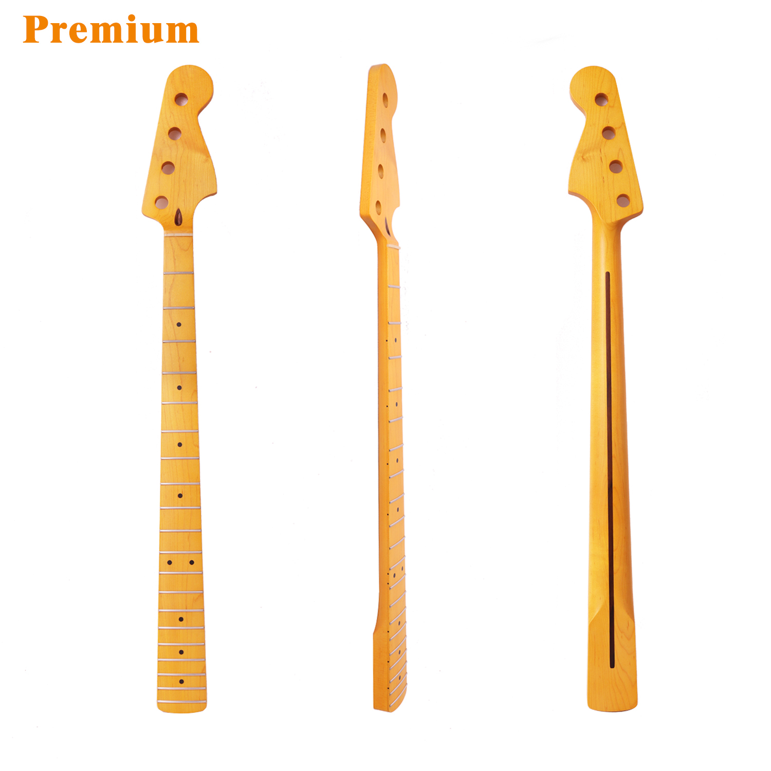 Premium 4 Strings Jazz Bass Guitar Neck Maple Neck 9.5" Radius 18 mm ...