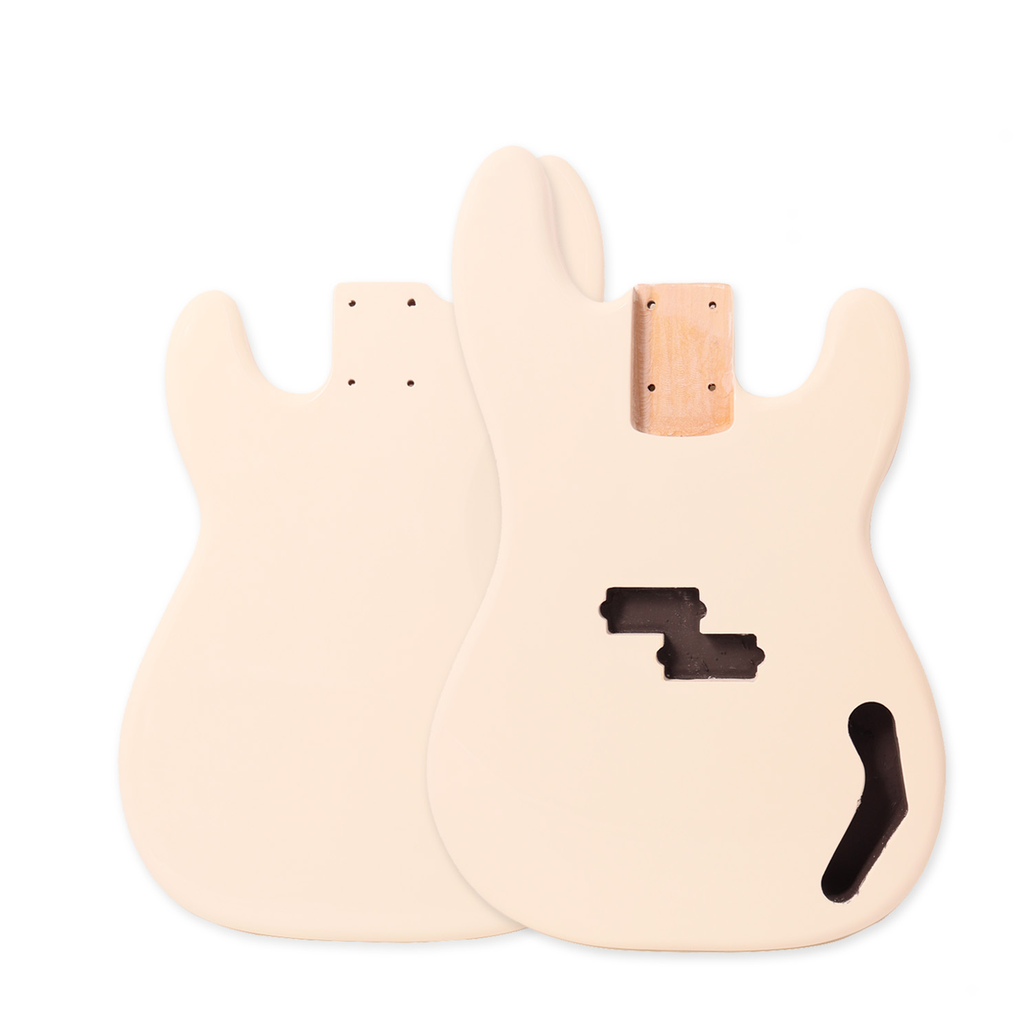 Roasted Poplar Bass Guitar Body Precision Bass P-Bass Body Cream Color