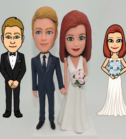 Bitmoji custom bobblehead cake topper for wedding gift bitmoji ...