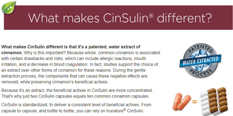 trunature Advanced Strength CinSulin 500mg 200 Vegetarian Capsules