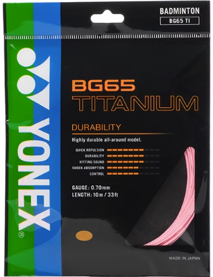 YONEX STRING BG65 Ti Pink 10M Single Package