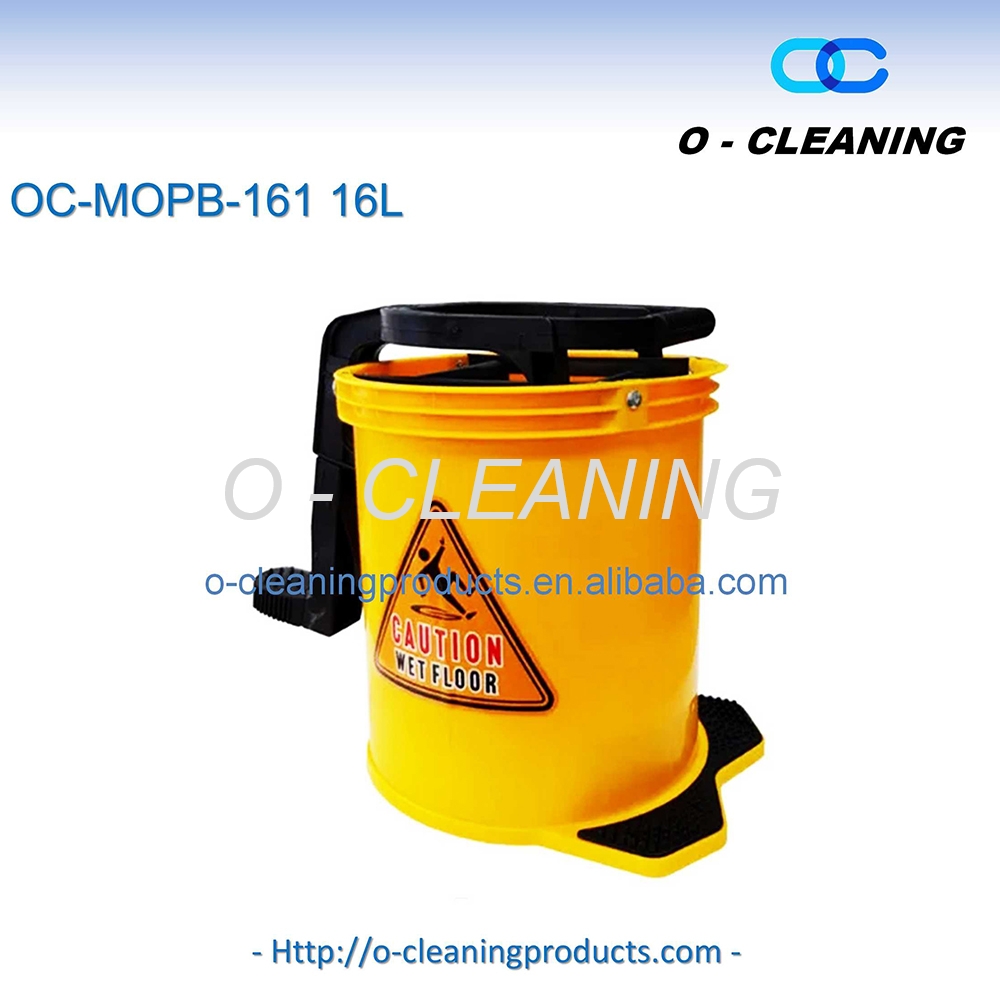 Blue Round 16L Plastic Roller Mop Wringer Bucket With Foot Pedal On ...