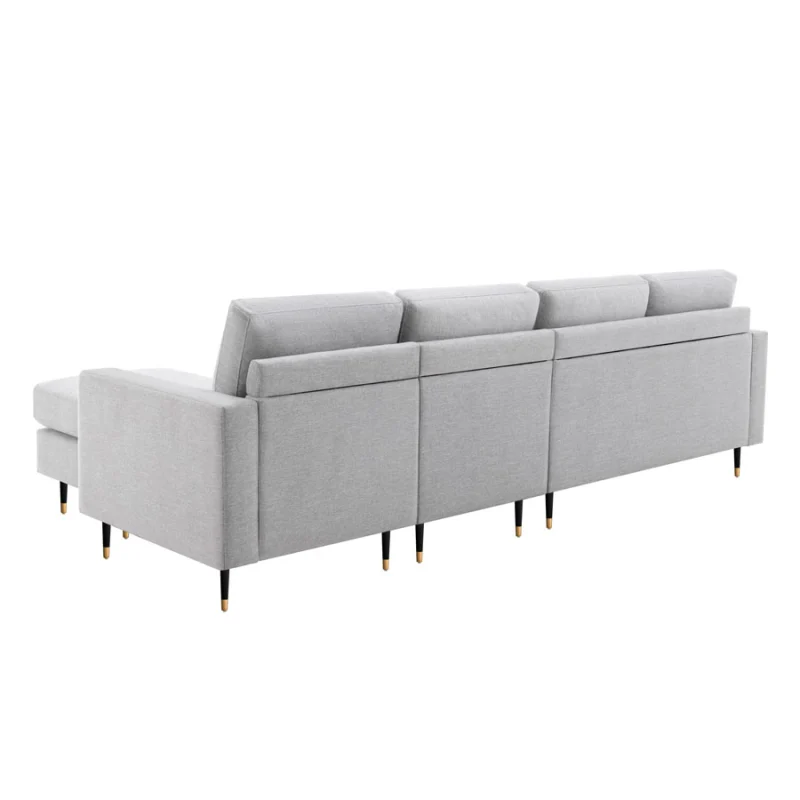 Linen Modular Sofa 4 Seater Combine as you like - Light Gray