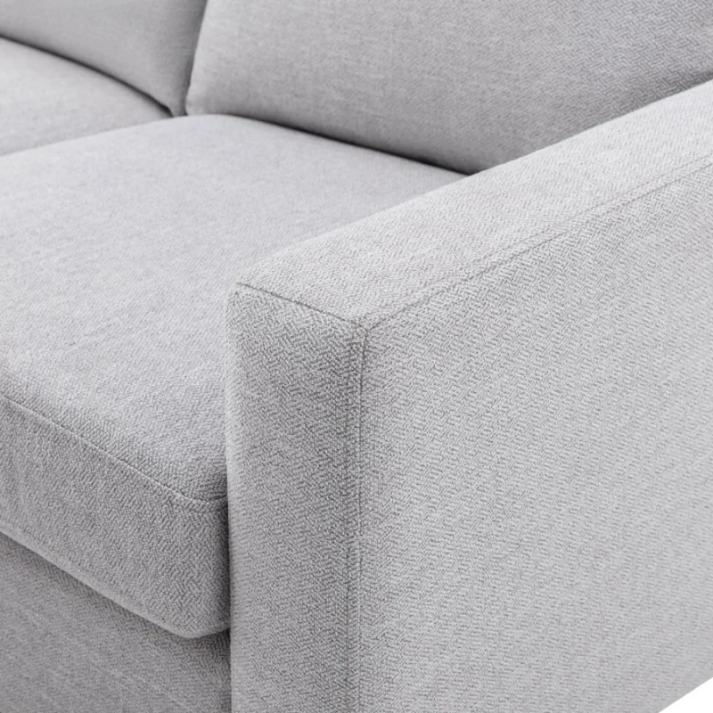 Linen Modular Sofa 4 Seater Combine as you like - Light Gray