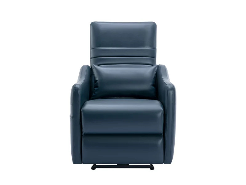 Power Recliner Chair Blue Recliners Upgraded Breathable Leatherette ...