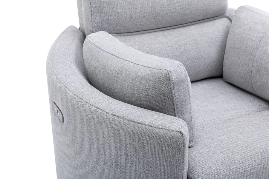 Grey Upgraded Unique Design Power Reclining Chairs with USB Ports for ...