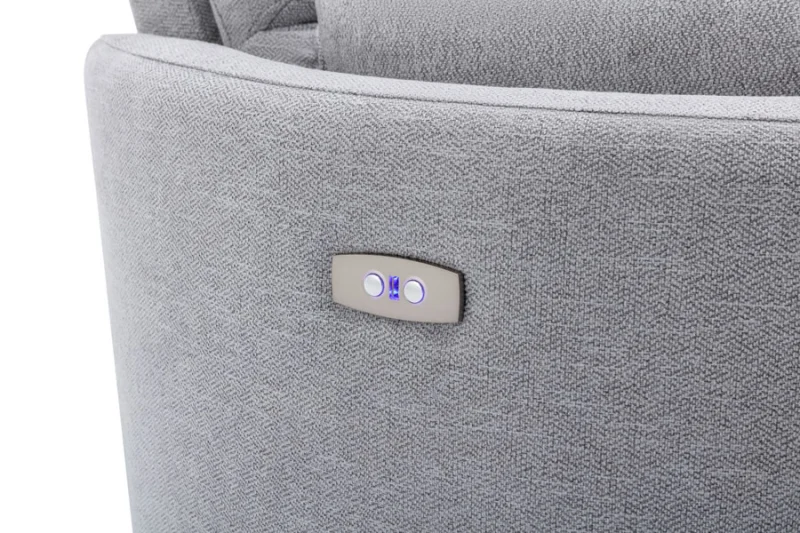 Grey Upgraded Unique Design Power Reclining Chairs with USB Ports for ...