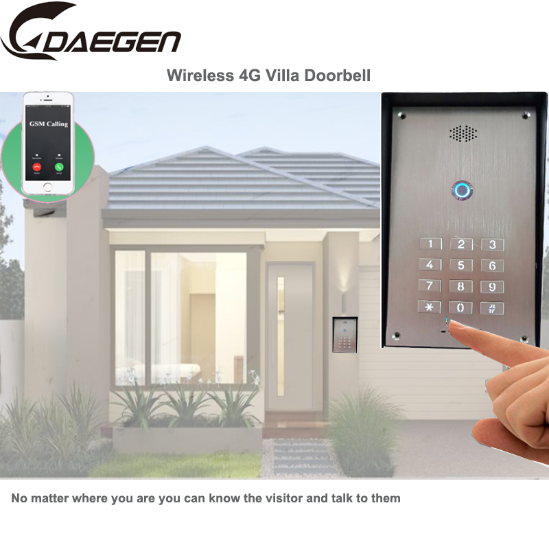 Home security audio intercom wireless 4G for villa