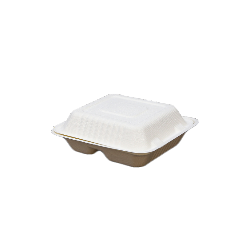 Eco Harvest Packaging | 9 Inch 3 Compartments Square Clamshell Pulp ...