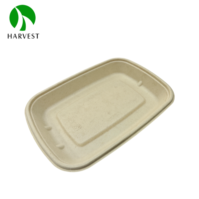500ml Disposable food packing microwavable sugarcane bamboo plates,Pulp ...