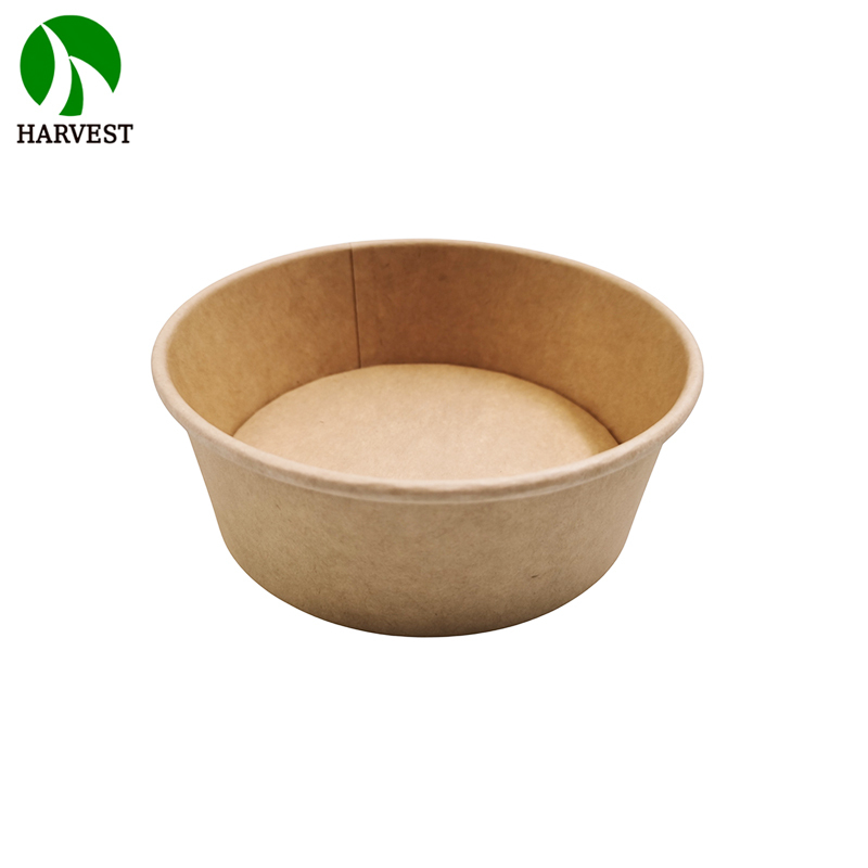 Disposable Takeaway Kraft Paper Bowls with Lid,Kraft Paper Bowl
