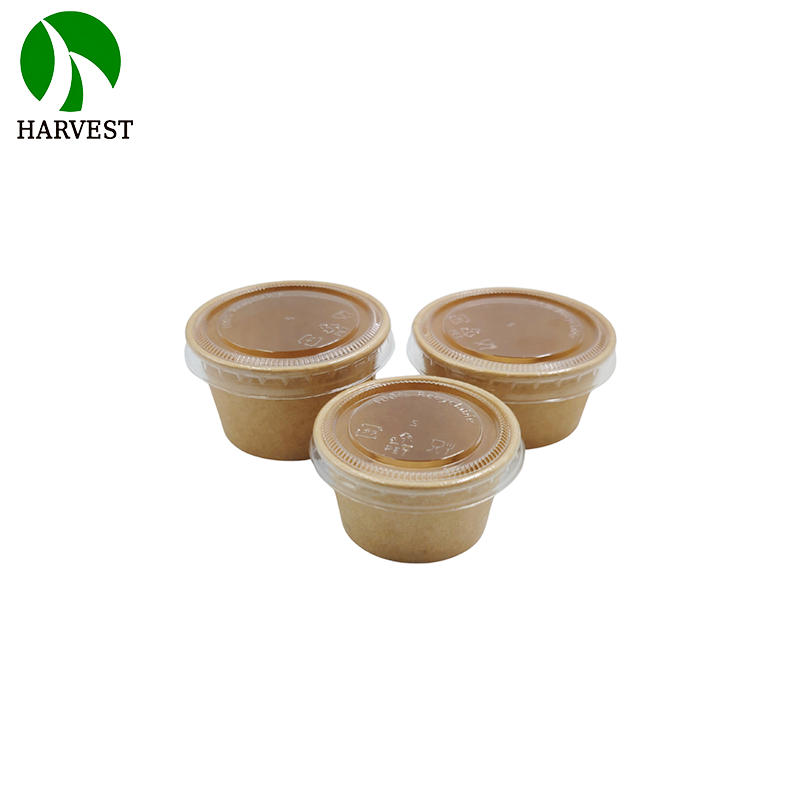 1oz Round Kraft Paper Sauce Cup,Sauce Dipping Cups