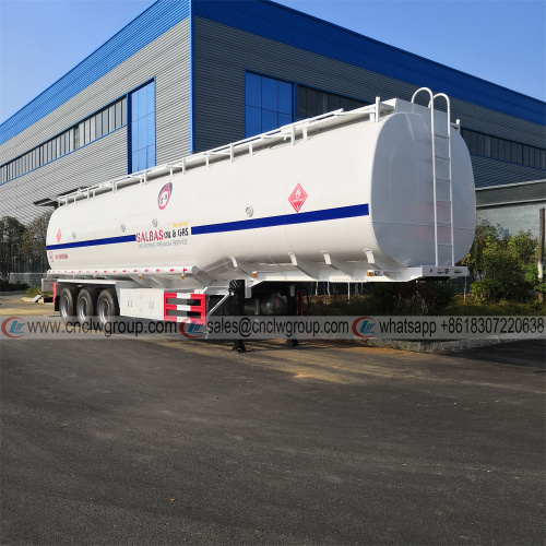China good quality tri-axle 45000 liter carbon steel fuel tanker oil ...