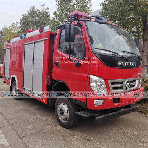 Foton 4x4 4WD 3000 liter off road forest fire engine water tanker truck ...