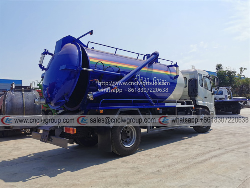 Dongfeng new cabin 10~14m3 Cesspool gully emptier dirt liquid tank ...