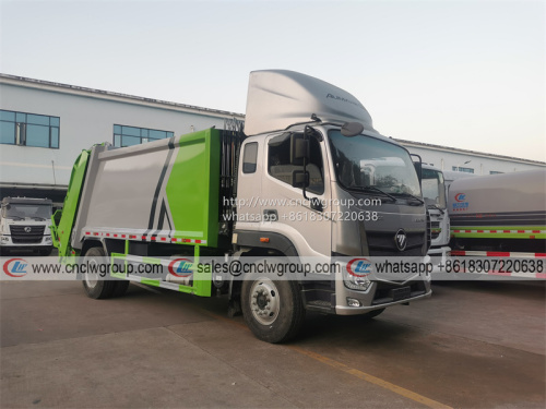 Foton Aumark S5 Euro5 12m3 garbage compactor rear loader refuse trash ...
