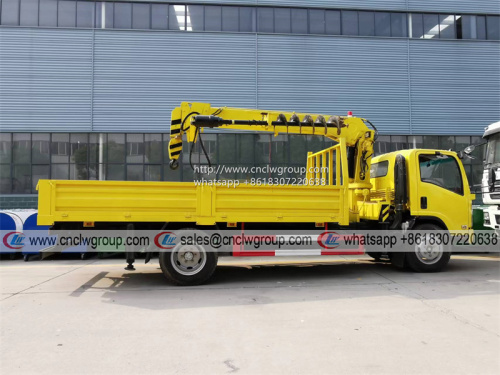 ISUZU NPR/700P boom truck mounted hydraulic auger drilling rig crane ...